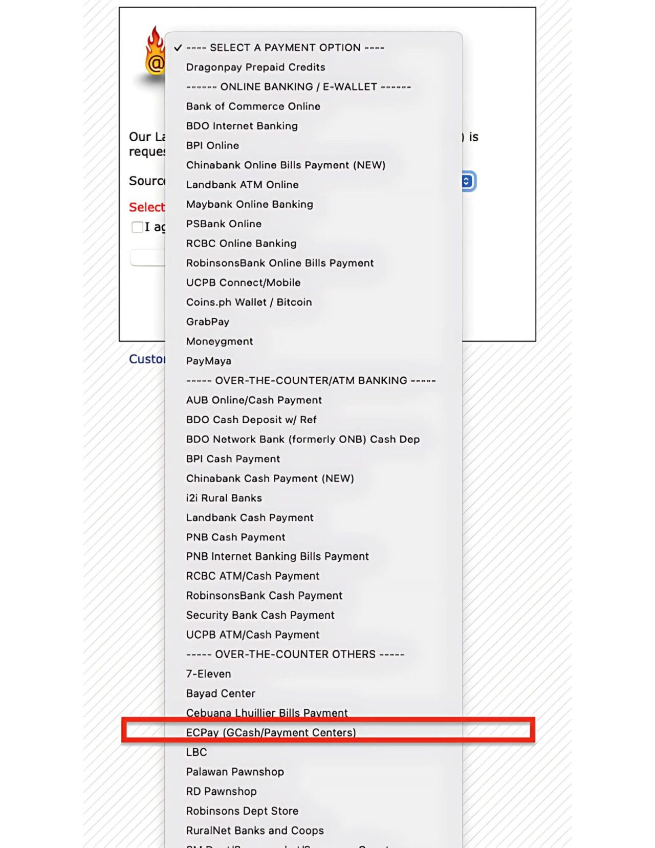 Payment Channels - Our Lady of Fatima University
